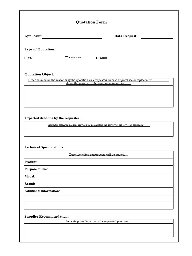 Quotation Model | PDF