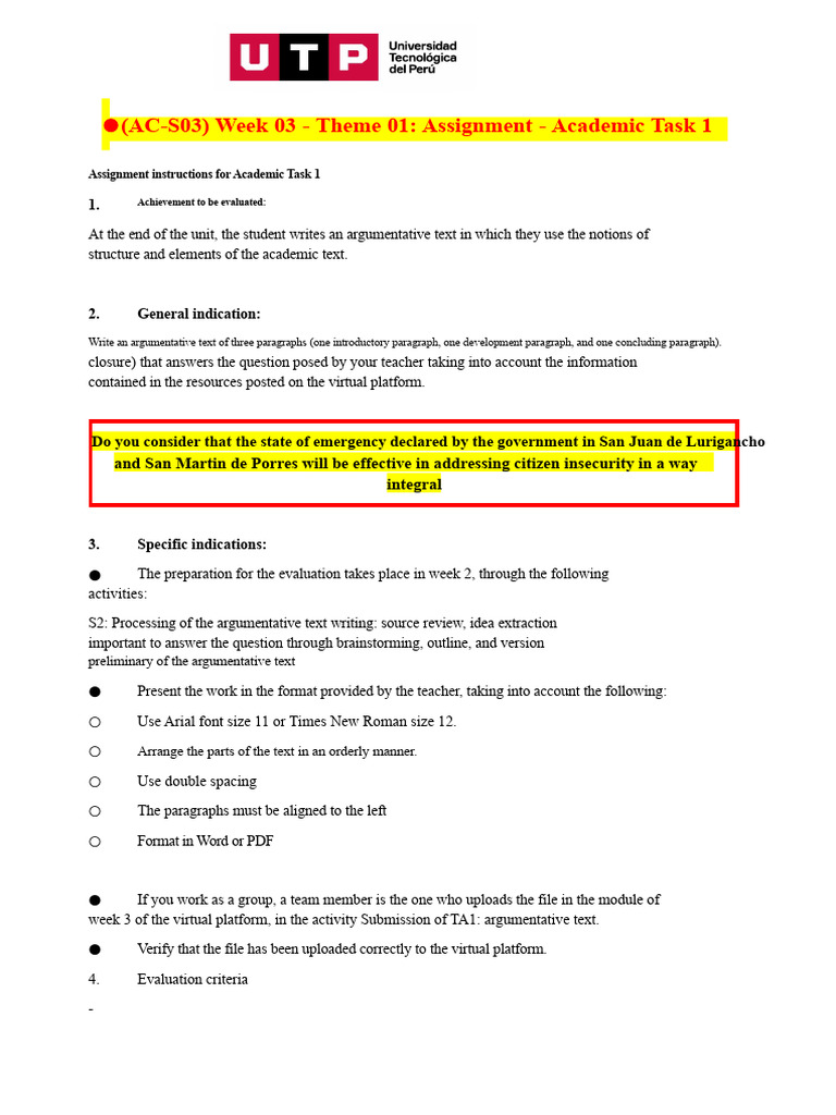 (AC-S03) Week 03 - Topic 01 Assignment - Academic Task 1 (COMPLETED ...