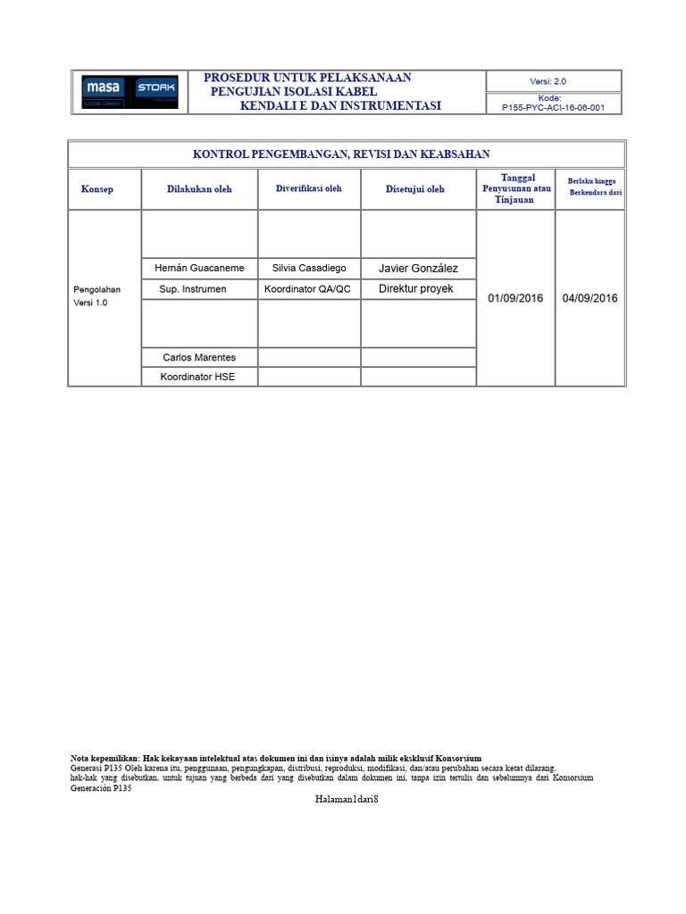 Prosedur Uji Isolasi Kabel | PDF