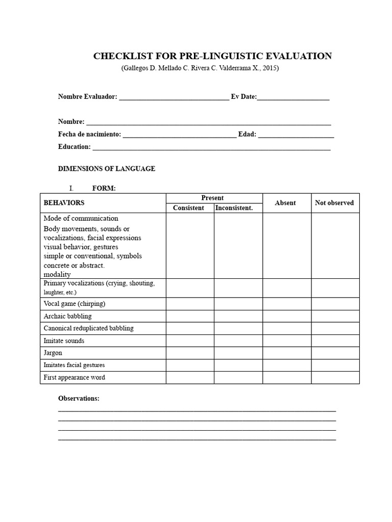 Pre-Linguistic Evaluation Guidelines | PDF | Communication | Gesture