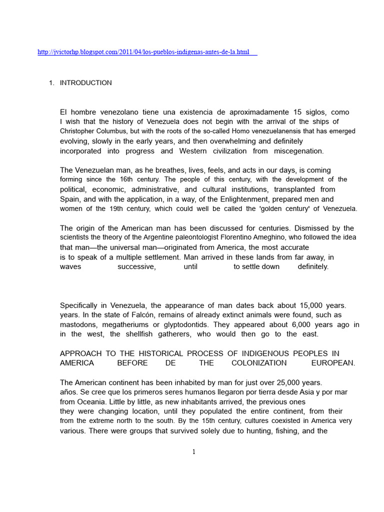 Indigenous Peoples of Pre-Colonial Venezuela | PDF | Venezuela