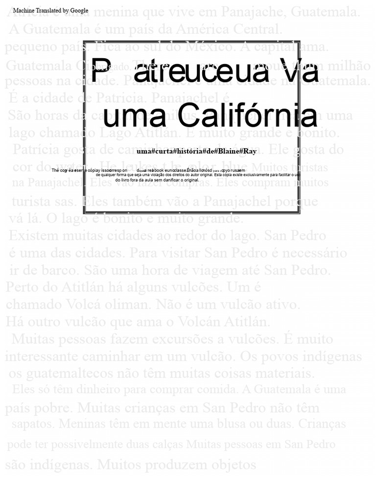 A Vida de Patrícia em Panajachel | PDF | Cidade | Guatemala