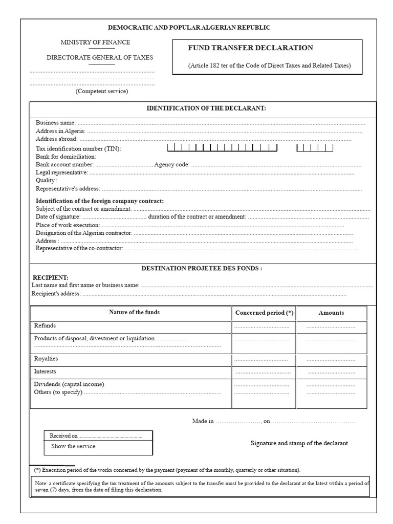 Funds Transfer Form | PDF | Payments | Government Finances