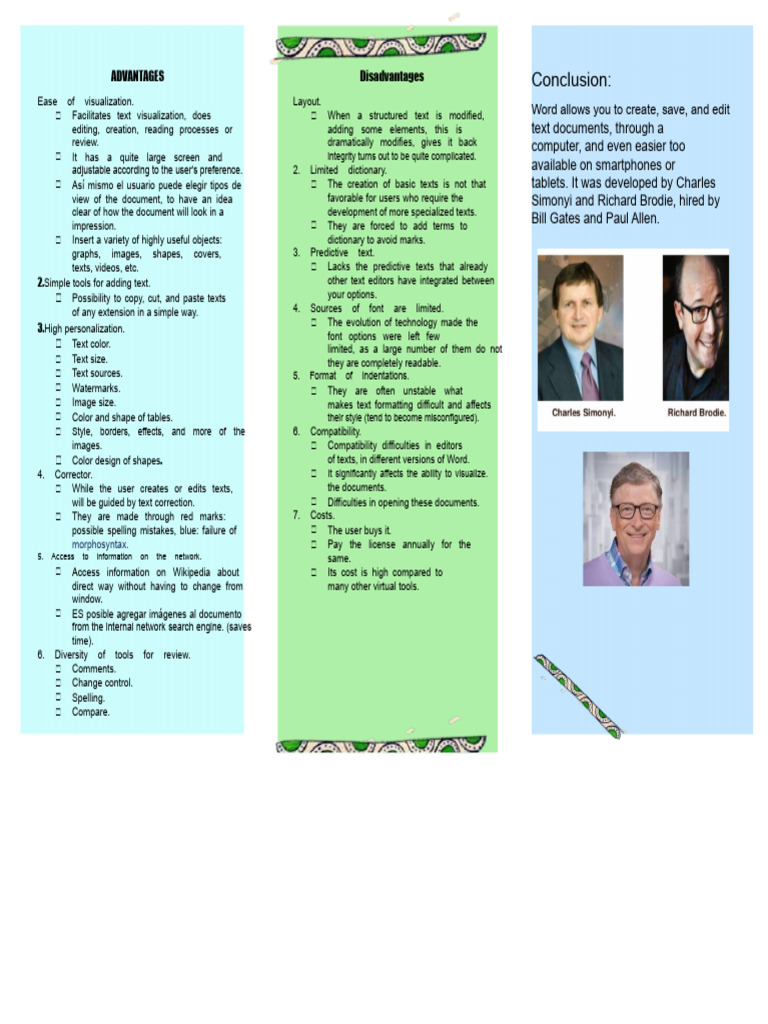 Microsoft Word: Pros and Cons Overview | PDF | Microsoft Word | Software