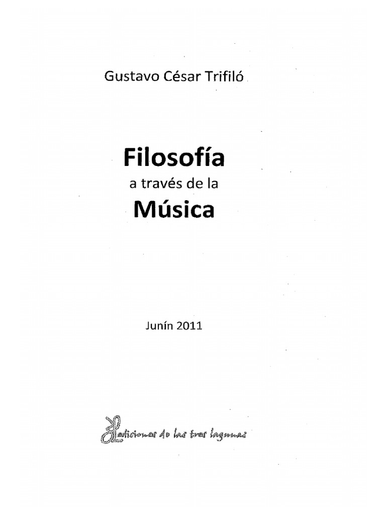 Trifilo Gustavo Cesar - Filosofia A Traves de La Musica | PDF ...