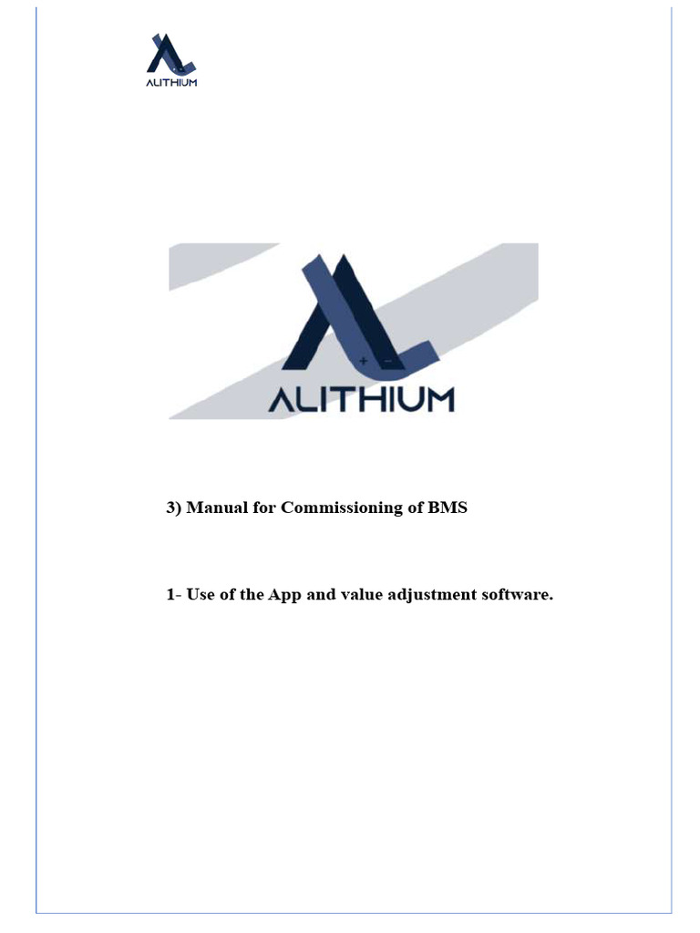 BMS Commissioning Manual and App Guide | PDF | Mobile App | Bluetooth