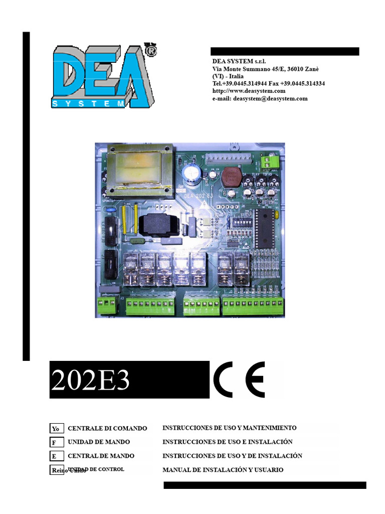 Dea 202e 3 PDF | PDF | Fuente de alimentación | Automatización