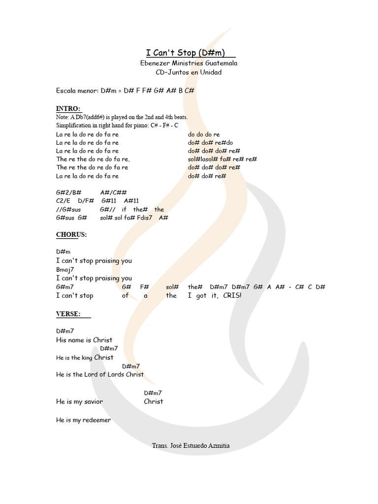 I Can't Stop - CD Together in Unity | PDF