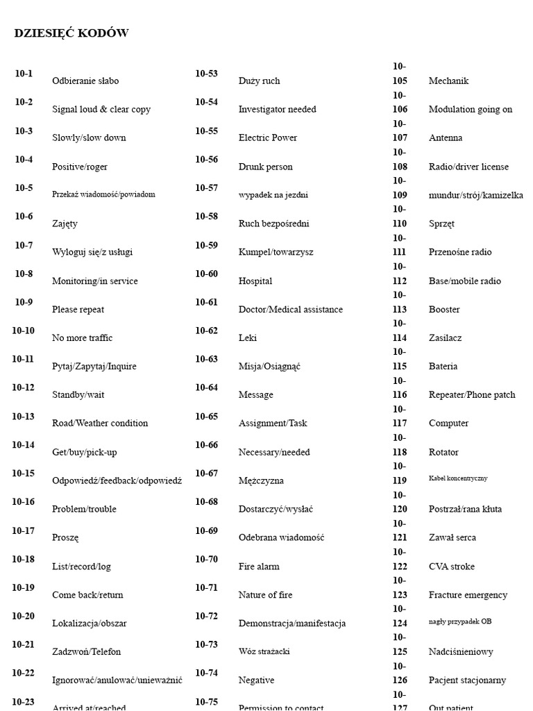 KODY DZIESIĘTNE | PDF
