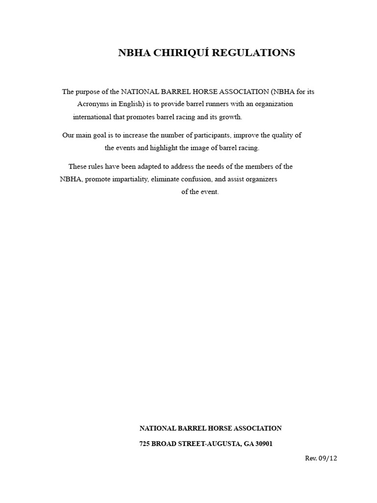 NBHA Regulation | PDF | Justice | Crime & Violence
