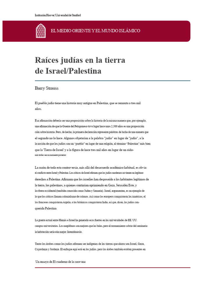 Raíces Judías en La Tierra de Israel/Palestina | PDF | Palestina ...