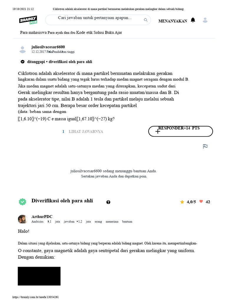 Ciklotron: Akselerator Partikel Melingkar | PDF