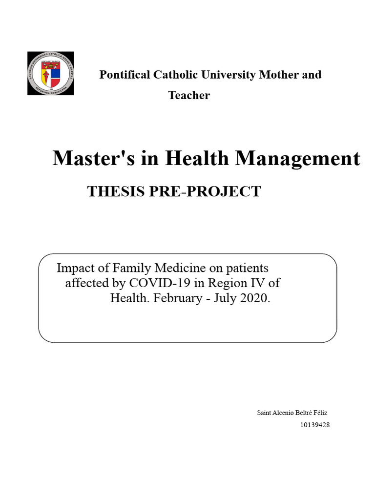Draft Thesis Dr. Beltré | PDF | Statistics | Medicine