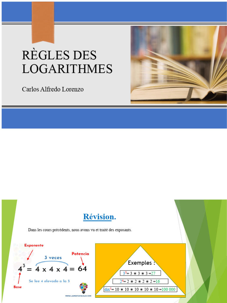 Règles des Logarithmes Expliquées | PDF | Logarithme | Arithmétique