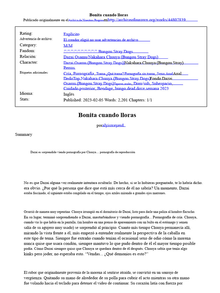 Bonita Cuando Lloras | PDF