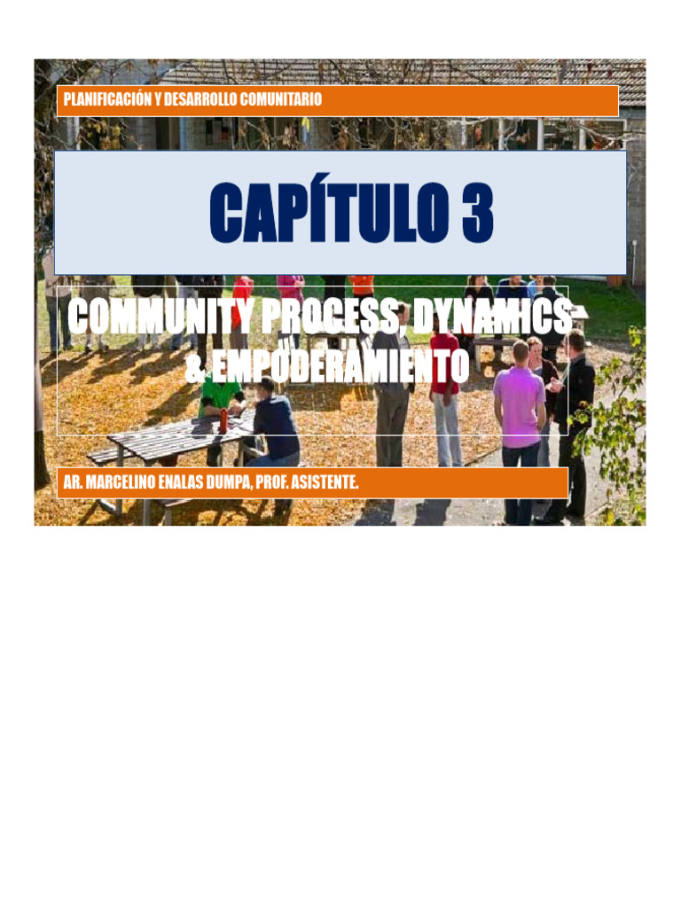 Proceso Comunitario, Dinámicas y Empoderamiento | PDF | Empoderamiento ...