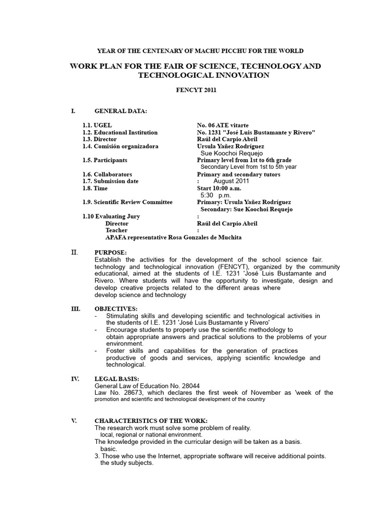 Science Fair Plan | PDF | Knowledge