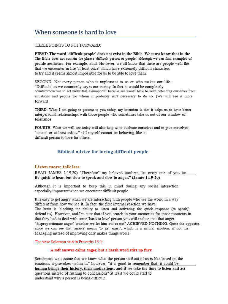 Loving Difficult People | PDF | Anger | Patience