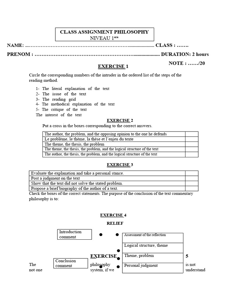First Year Philosophy Assignment | PDF | Truth | Logic