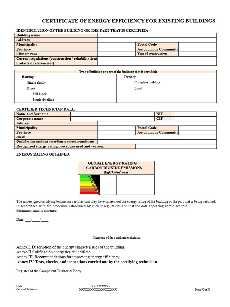 Energy Efficiency Certificate for Buildings | PDF | Refrigeration ...