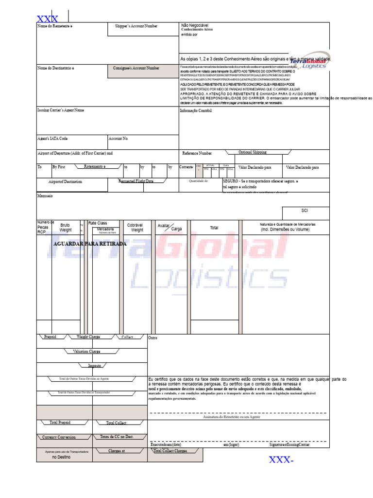 Air WayBill PDF | PDF