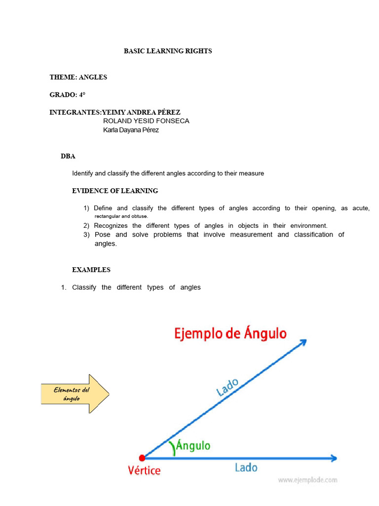 Understanding Angle Types for Grade 4 | PDF