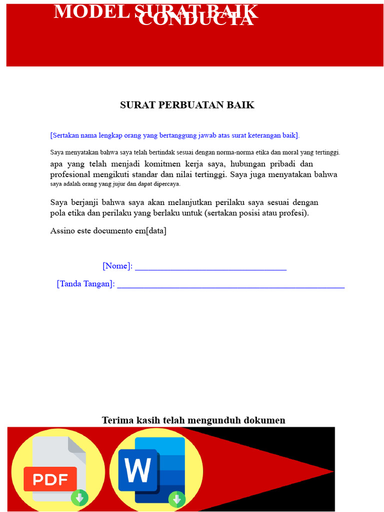 Model-Surat-Kelakuan-Baik | PDF