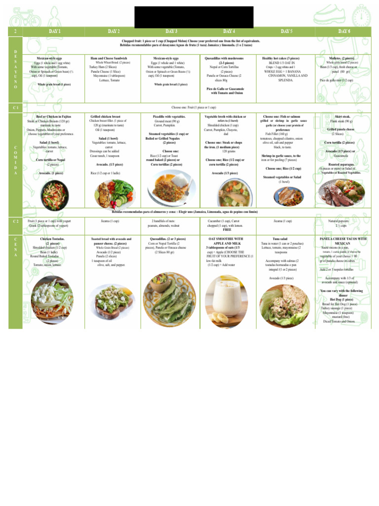 Nutrition Plan | PDF | Vegetables | Foods