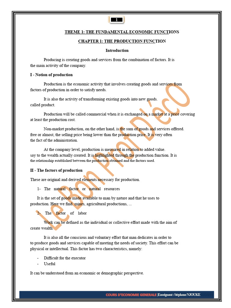 Understanding Production Functions | PDF | Capital (Economics ...