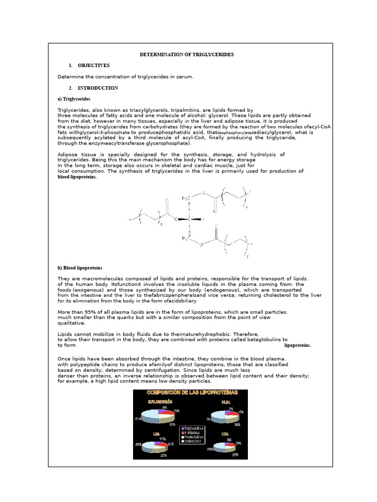 Triglyceride Concentration Analysis | PDF | Lipoprotein | High Density ...