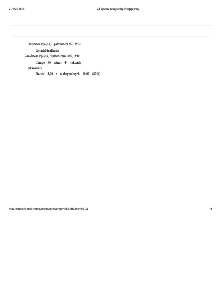 2.6 Sprawdź Swoją Wiedzę - Przegląd Próby | PDF