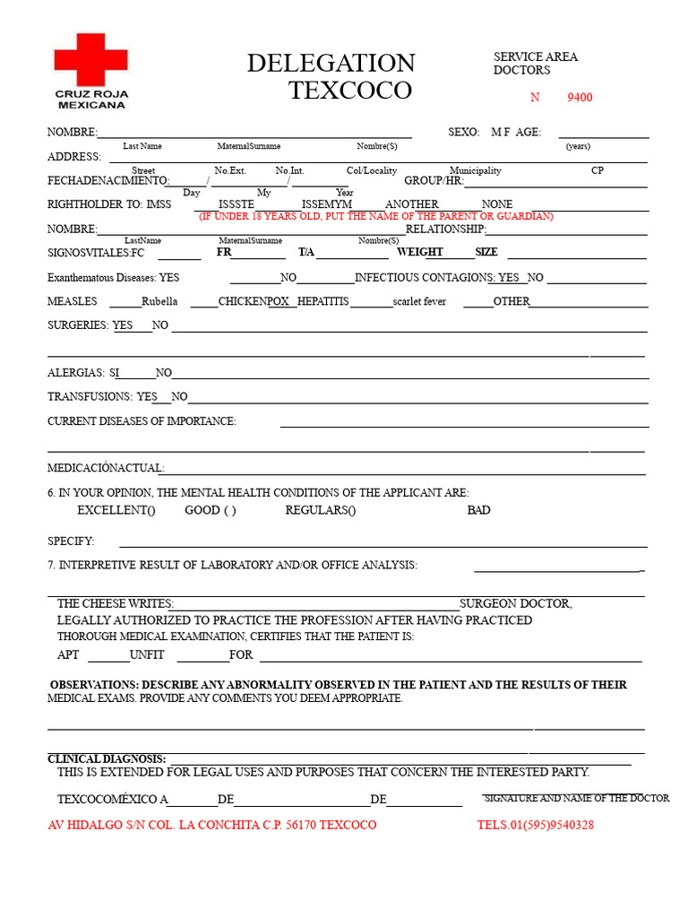 Medical Examination Certification Form | PDF | Human Diseases And ...