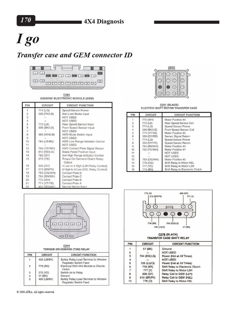 4X4 Transfer and Gem Connector | PDF | Switch | Electrical Connector