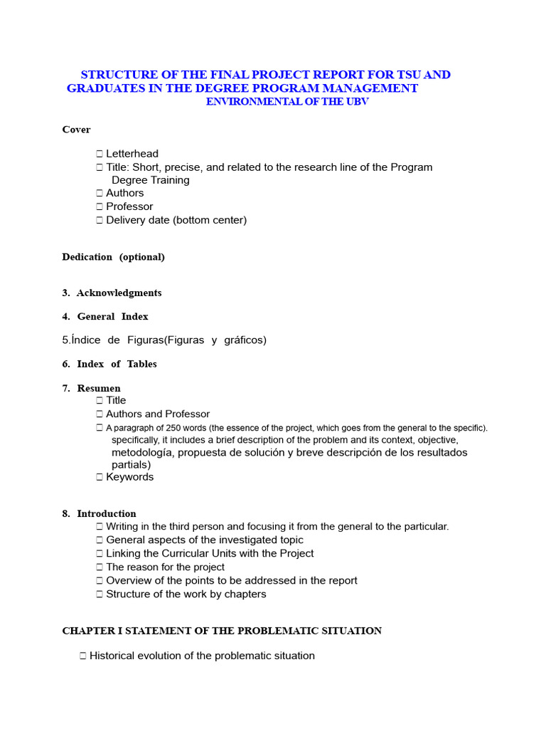 Final Project Report Structure Guide | PDF | Methodology | Science