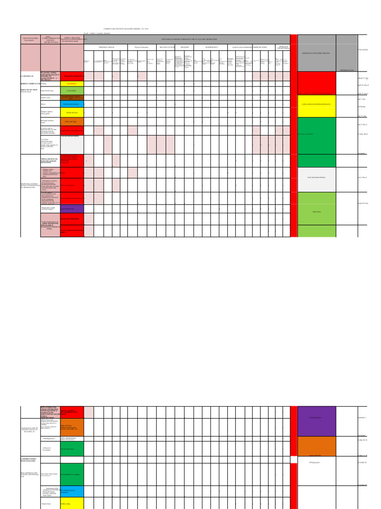 Matrix Finished With Curriculum Contextualization | PDF | Curriculum