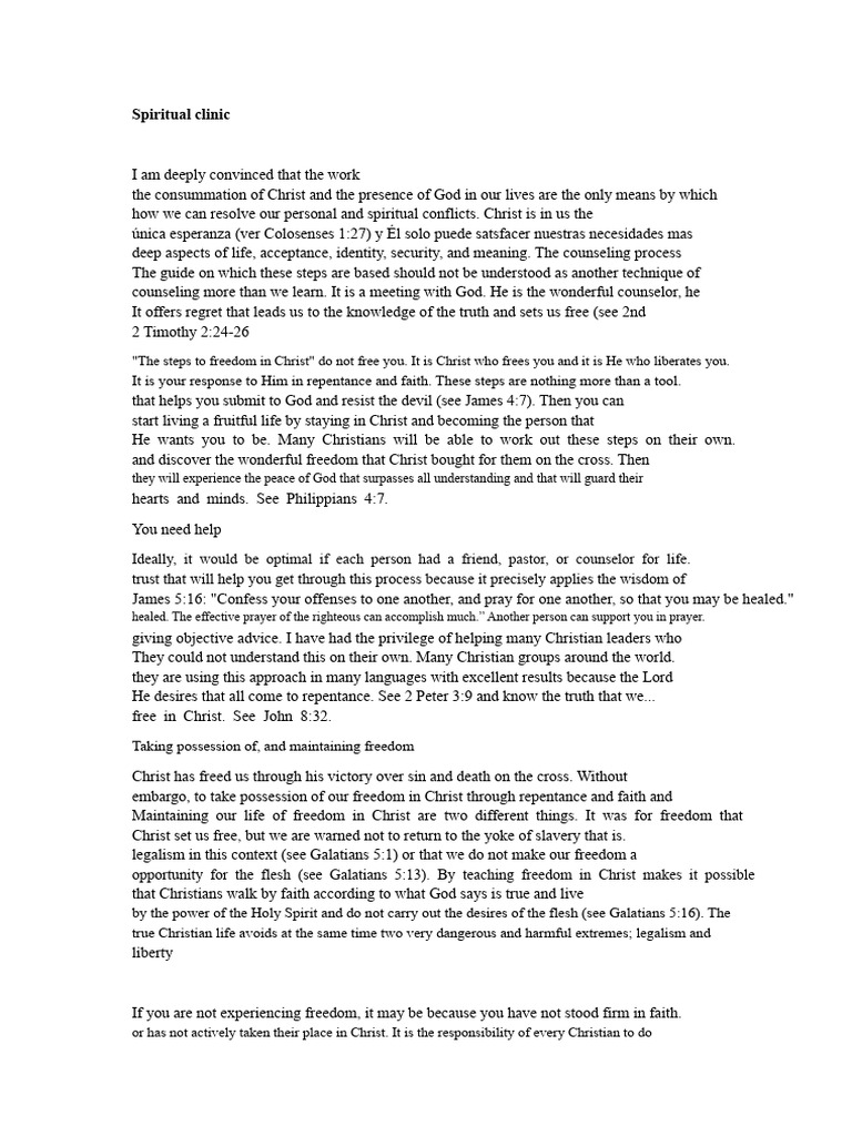 Spiritual Clinic | PDF | Jesus | God