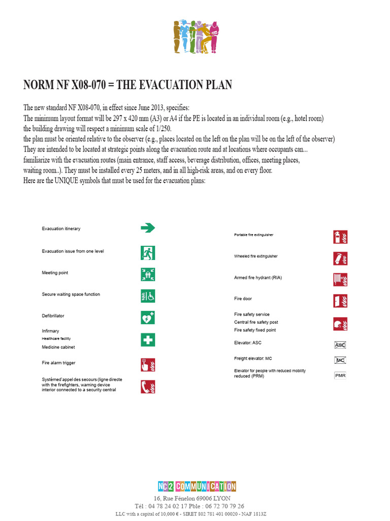 NF X08-070 Evacuation Plan Guidelines | PDF | Elevator | Firefighting