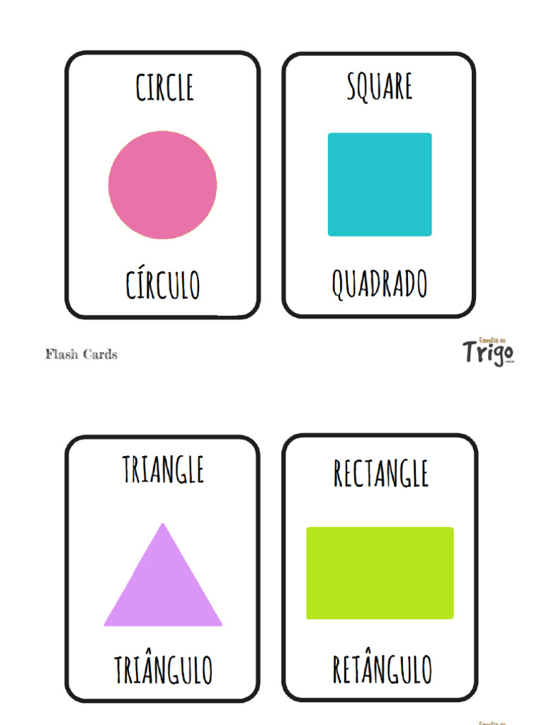 Fla Hs Cards Shapes Familia Detr I Go | PDF