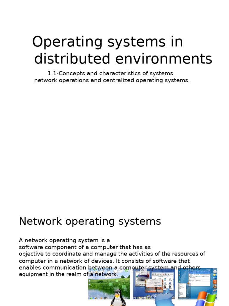 Characteristics of Network Operating Systems and Centralized Systems | PDF | Operating System ...