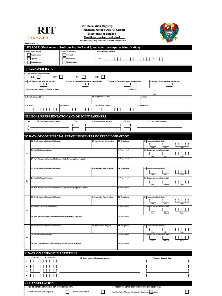 Rit Form | PDF | Taxpayer | Taxes