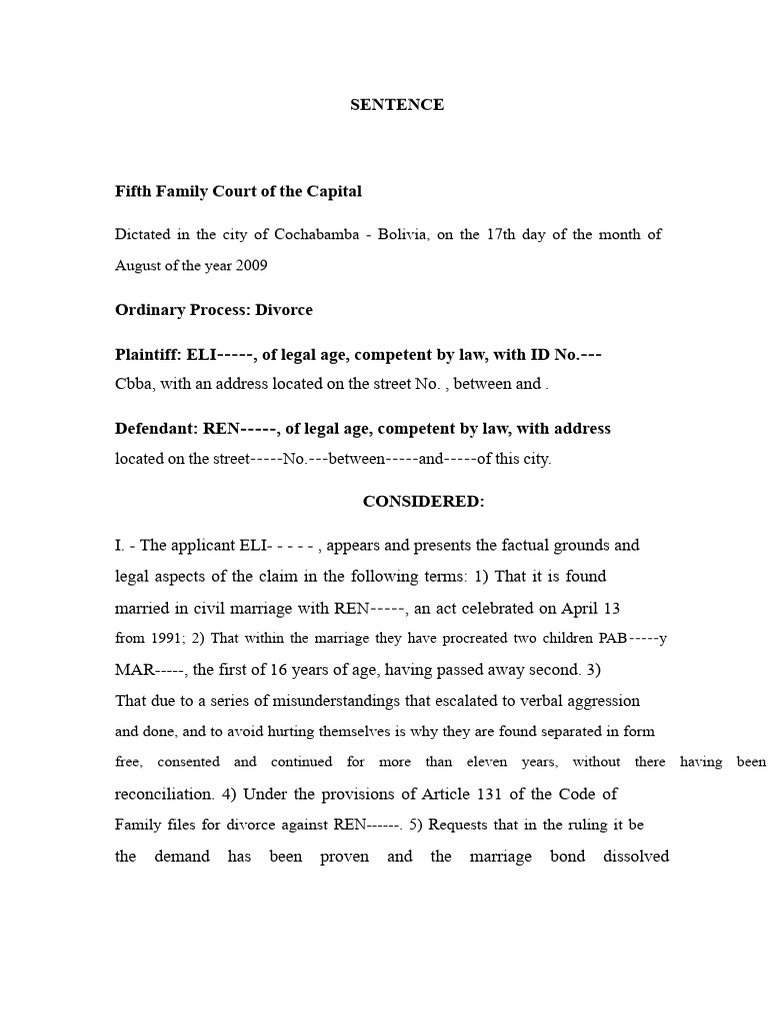 Divorce Decree | PDF | Marriage | Divorce