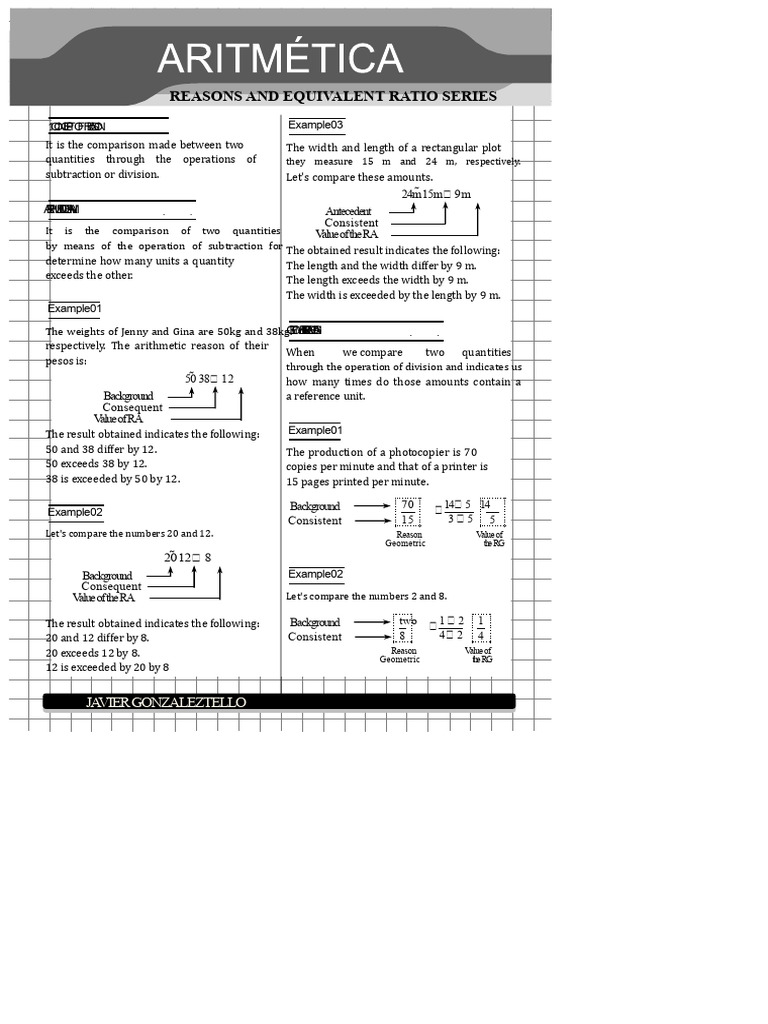 6. REASONS AND PROPORTIONS | PDF | Ratio | Arithmetic