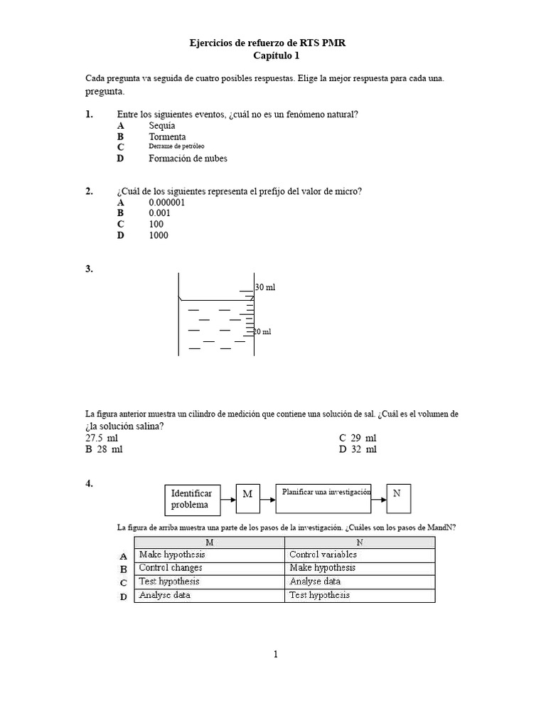 Formulario de Ejercicio 1 Capítulo 1 | PDF | Volumen | Densidad