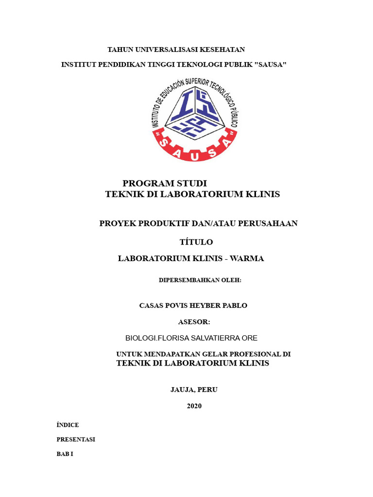 Proyek Laboratorium | PDF