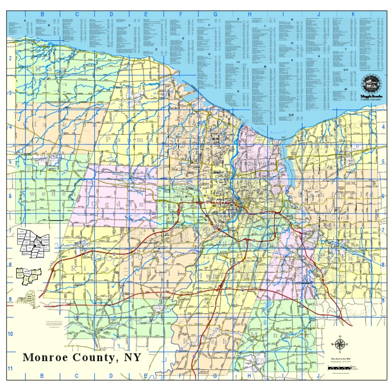Monroe County Map | PDF | Visualization (Graphics) | Cartography