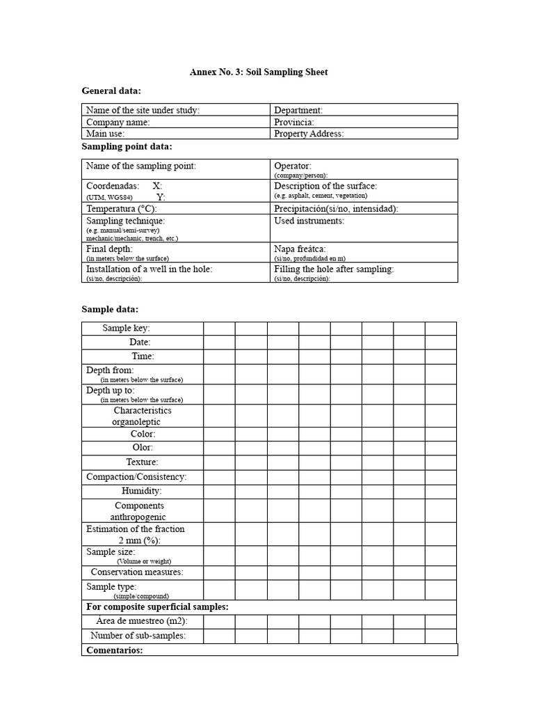 Sampling Sheet | PDF