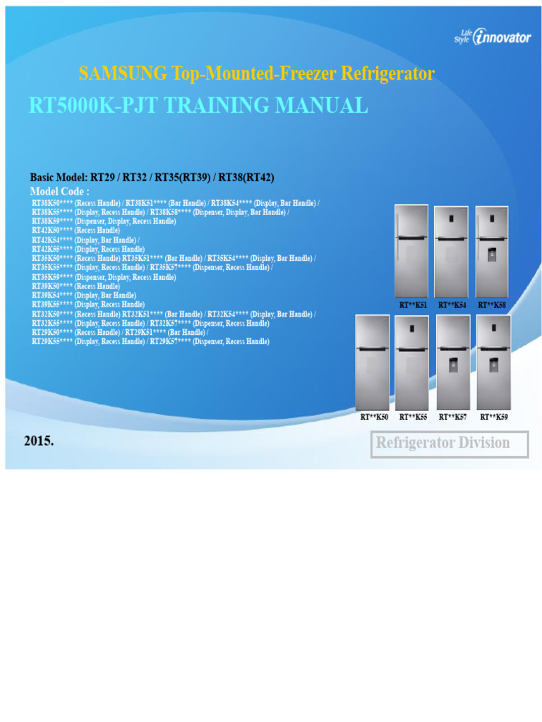 RT29 - RT32 - RT35 (RT39) - RT38 (RT42) | PDF | Refrigerator ...