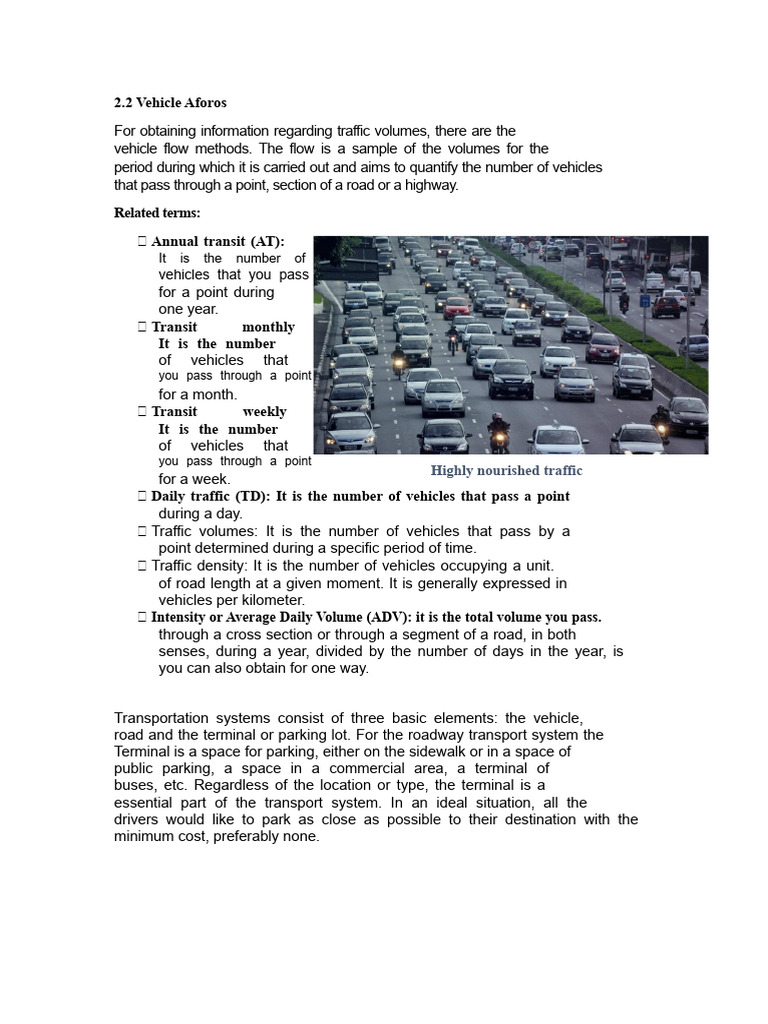 2.3 Vehicle Counts | PDF | Parking | Traffic