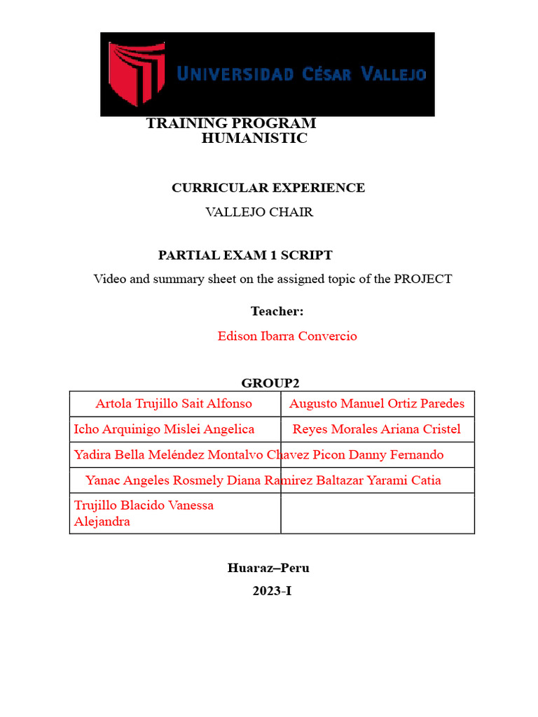 Script For The Midterm Exam of The Course | PDF