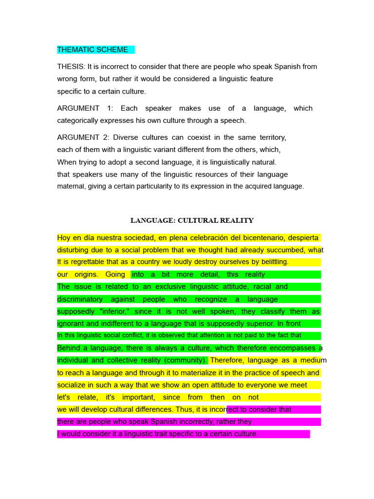 Argumentative Text | PDF | Linguistics | Speech